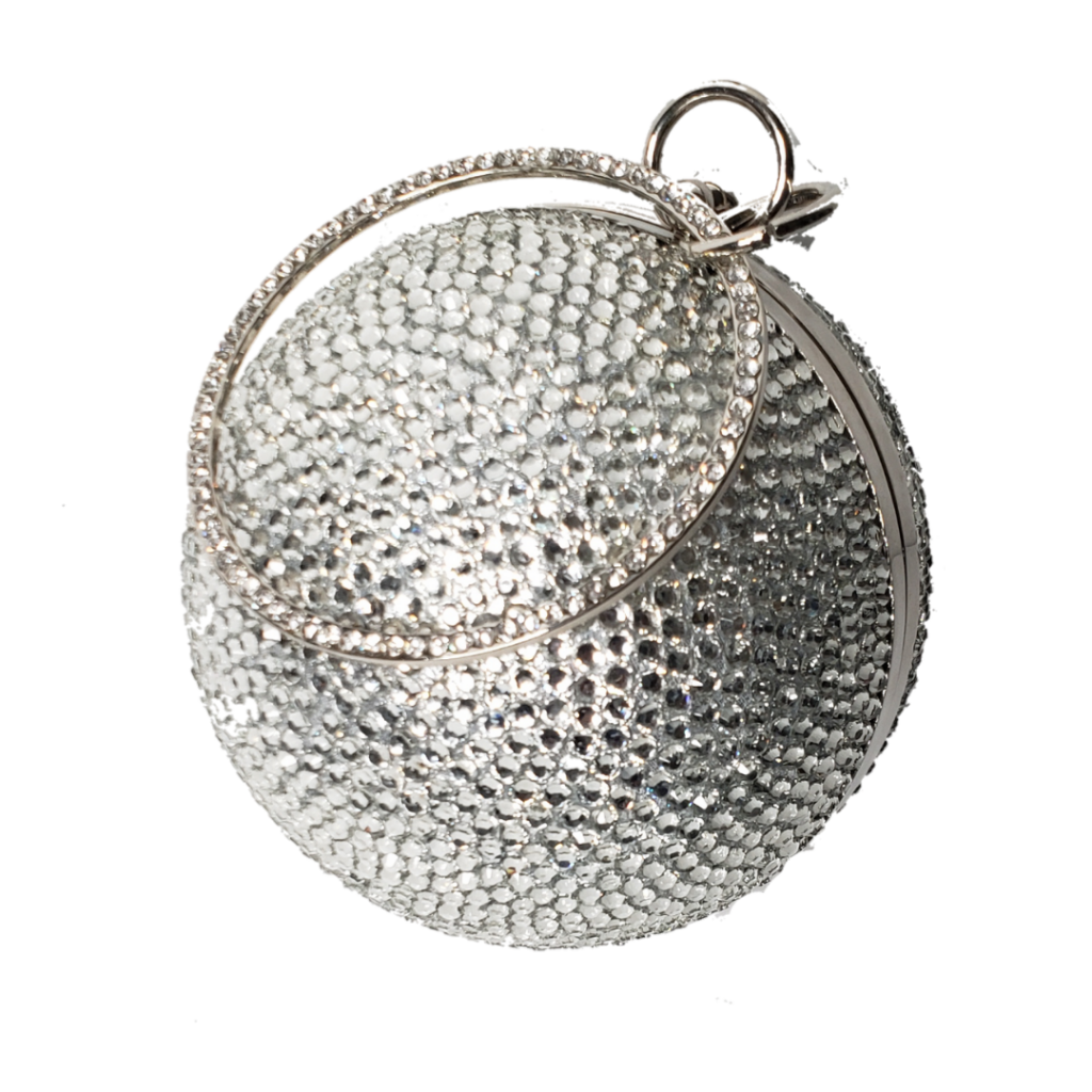 Crystal Ball Clutch Handbag with Rhinestones - Milissa Blue Design Co