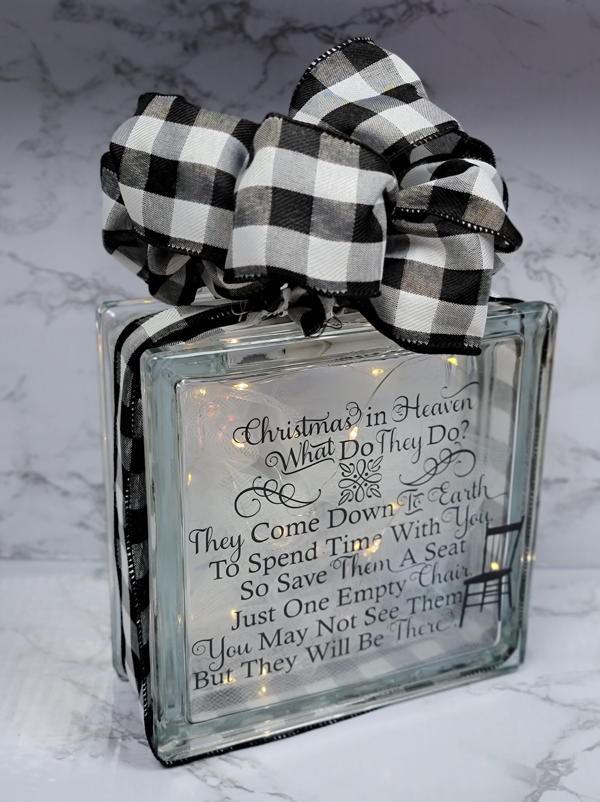 Lighted Memorial Block - Milissa Blue Design Co